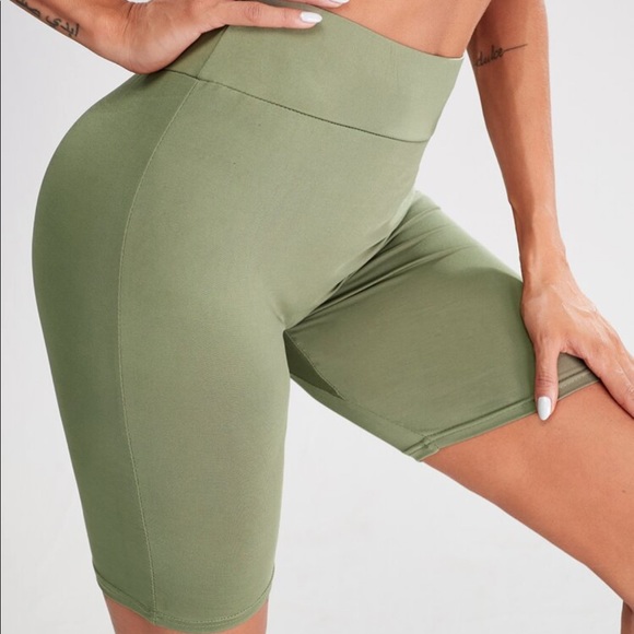 Shorts | New Sage Green High Waisted Biker Shorts S | Poshmark